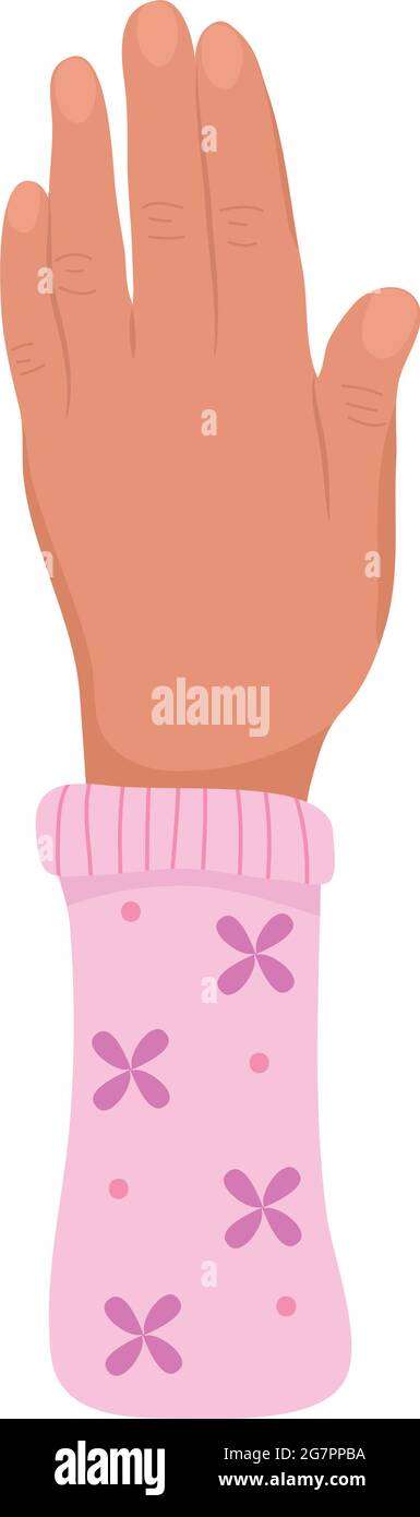 hand with floral sleeve design Stock Vector Image & Art - Alamy