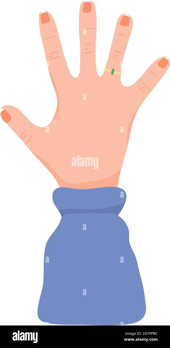 hand with engagement ring design Stock Vector Image & Art - Alamy