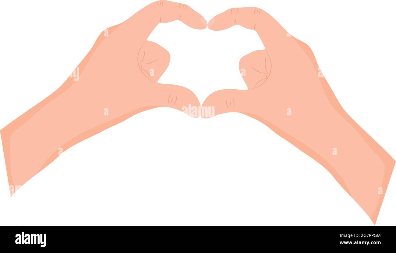 Two Hands Form Heart Shape Stock Vector Image & Art - Alamy