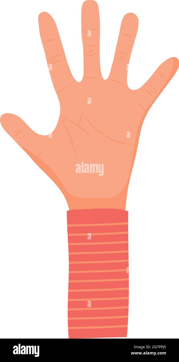 hand with striped sleeve design Stock Vector Image & Art - Alamy