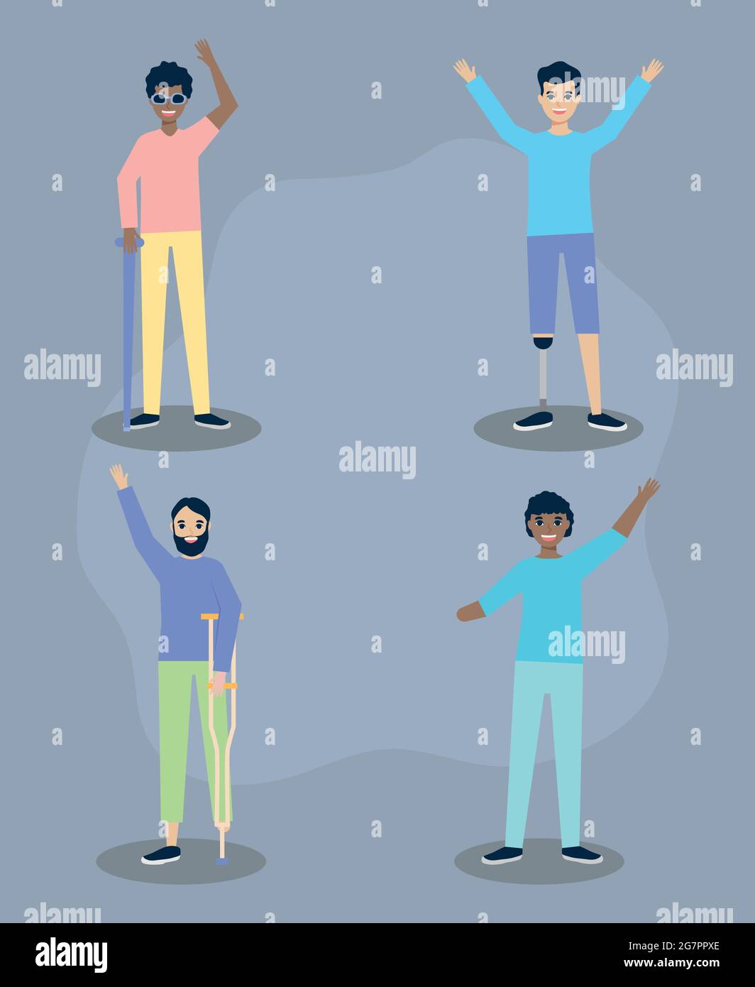 disabled men icon set design Stock Vector Image & Art - Alamy