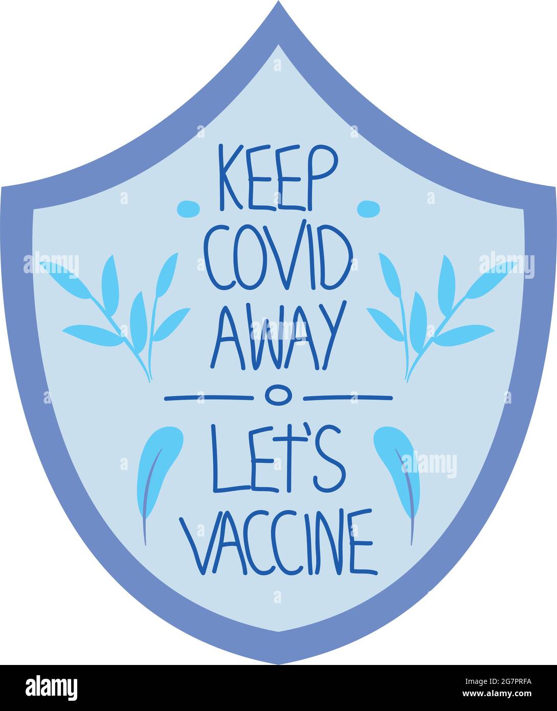 Keep covid away illustration with shield icon Stock Vector Image & Art ...