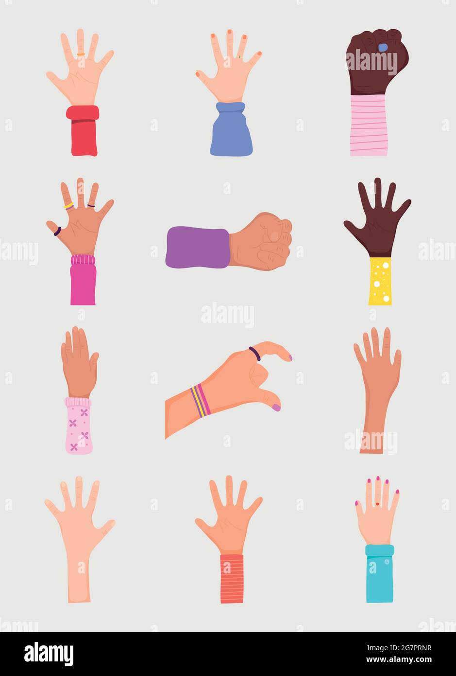 human hands icon set design Stock Vector Image & Art - Alamy