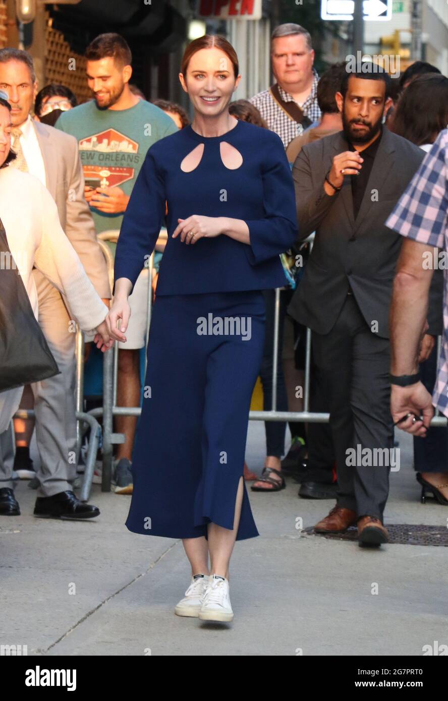 New York, NY, USA. 15th July, 2021. Emily Blunt at The Late Show With ...