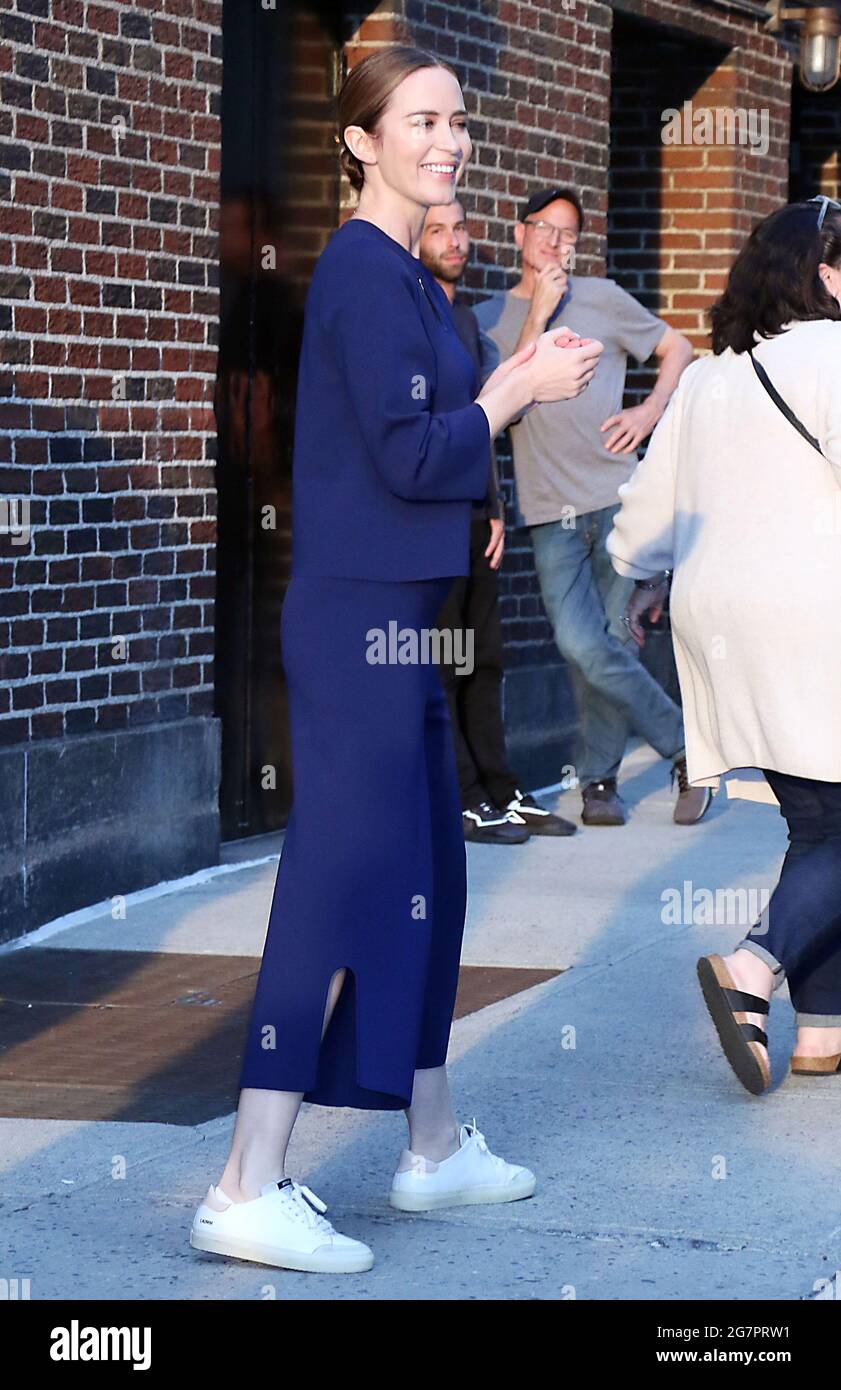 New York, NY, USA. 15th July, 2021. Emily Blunt at The Late Show With ...