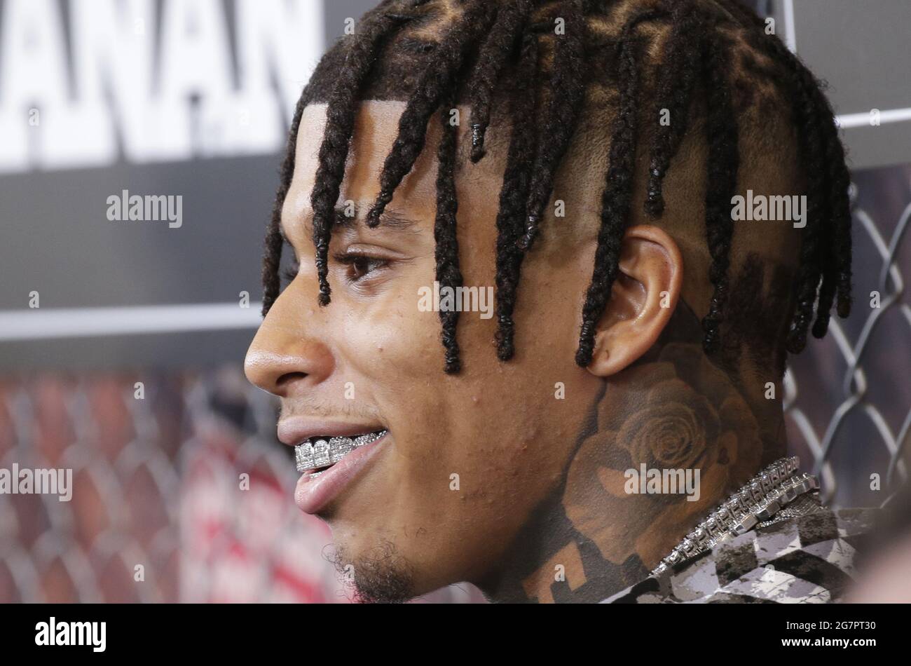 New York, United States. 15th July, 2021. NLE Choppa arrives on the red ...