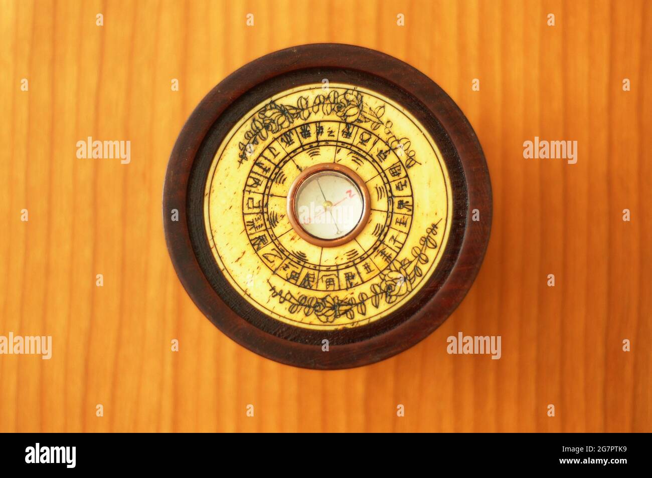 Top view of an ancient barometer Stock Photo - Alamy