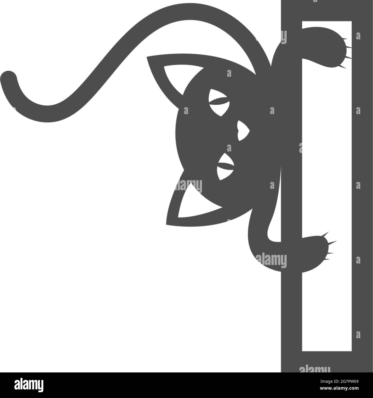 Letter I with black cat icon logo design template vector Stock Vector ...