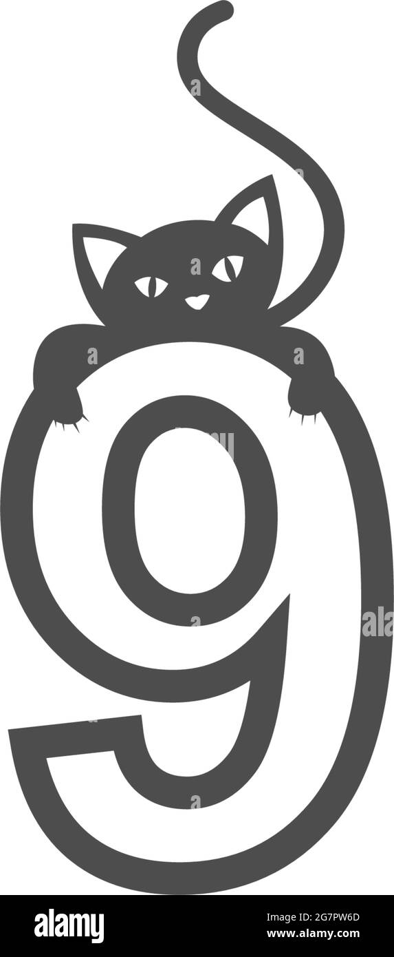 Number 9 logo Black and White Stock Photos & Images - Alamy