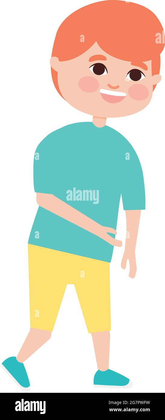 redhead boy icon on white background Stock Vector Image & Art - Alamy