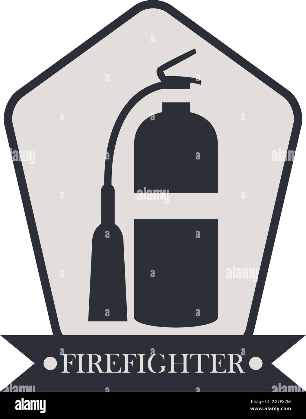 firefighter seal with fire extinguisher Stock Vector Image & Art - Alamy