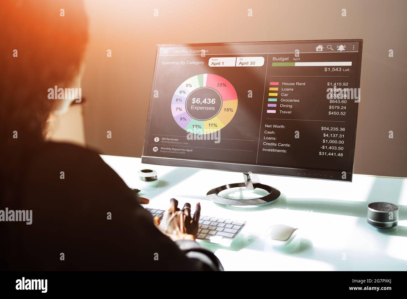 Desktop computer user african american hi-res stock photography and ...