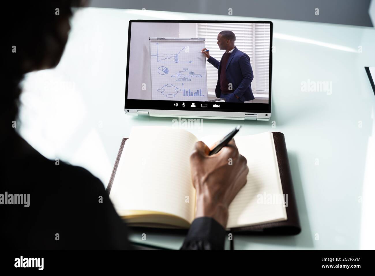 Online Virtual Video Conference Elearning Webinar Training Stock Photo ...