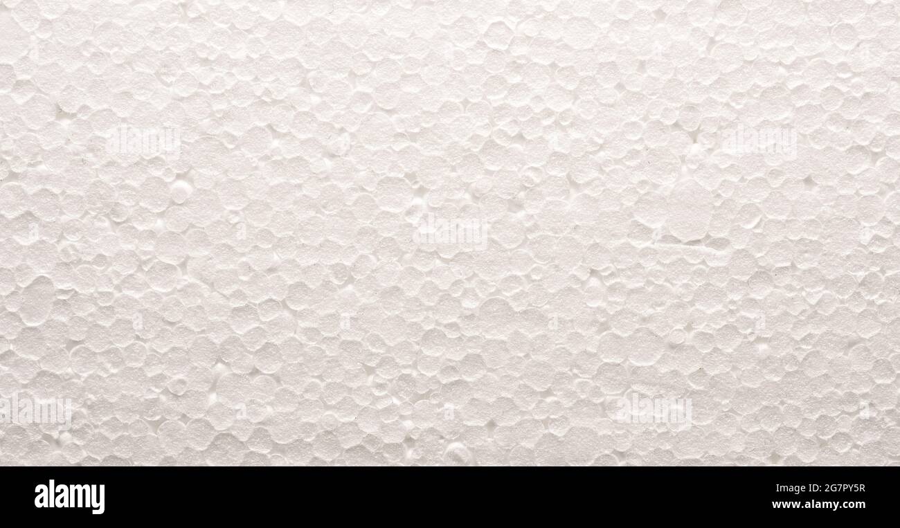 Texture of polystyrene board, close up as background, packing or ...