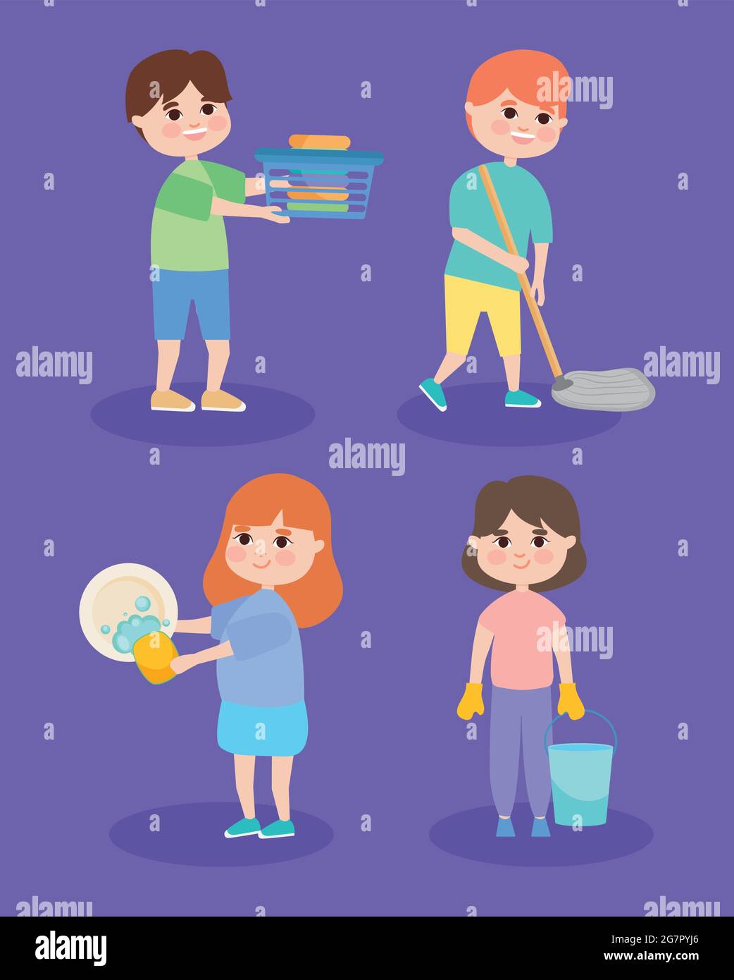 people and household chores icon set Stock Vector Image & Art - Alamy