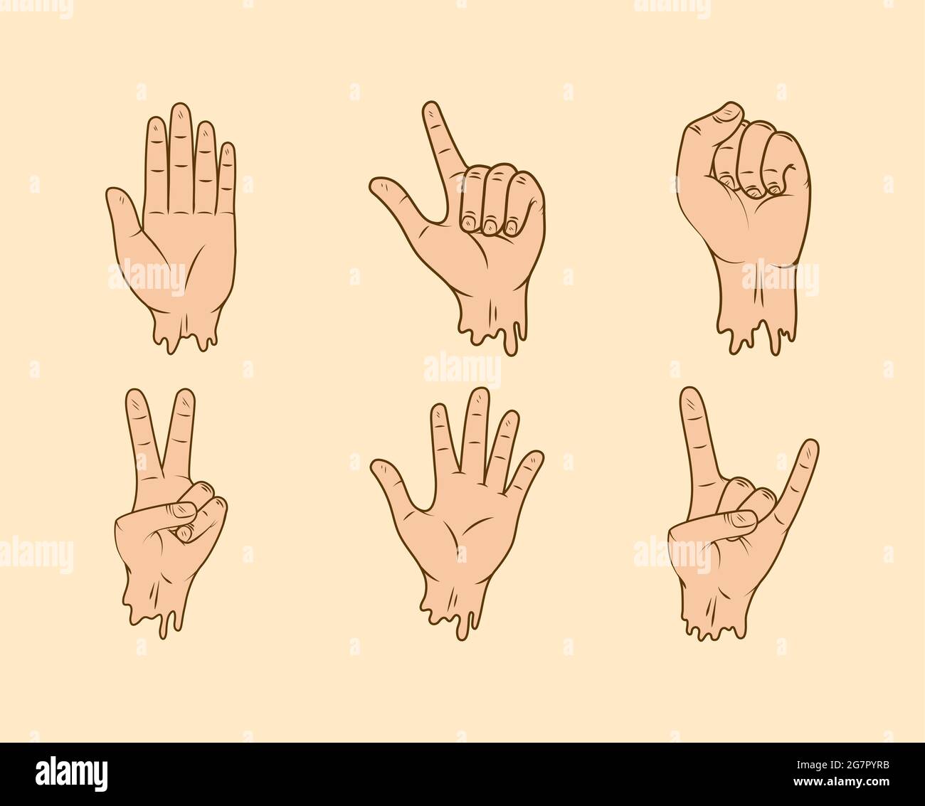 Little finger left hand Stock Vector Images - Alamy