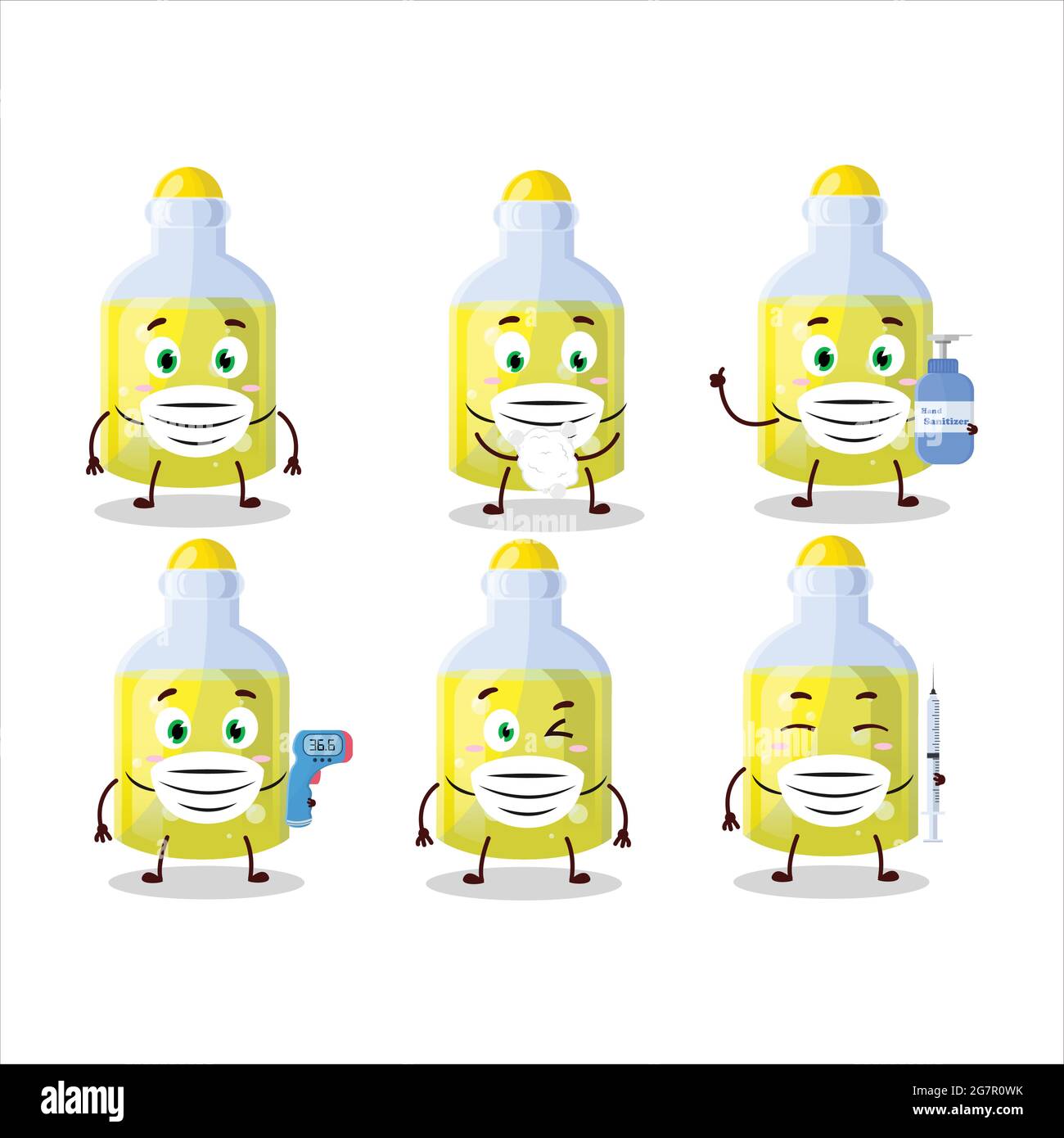 A picture of yellow magic potion cartoon design style keep staying ...