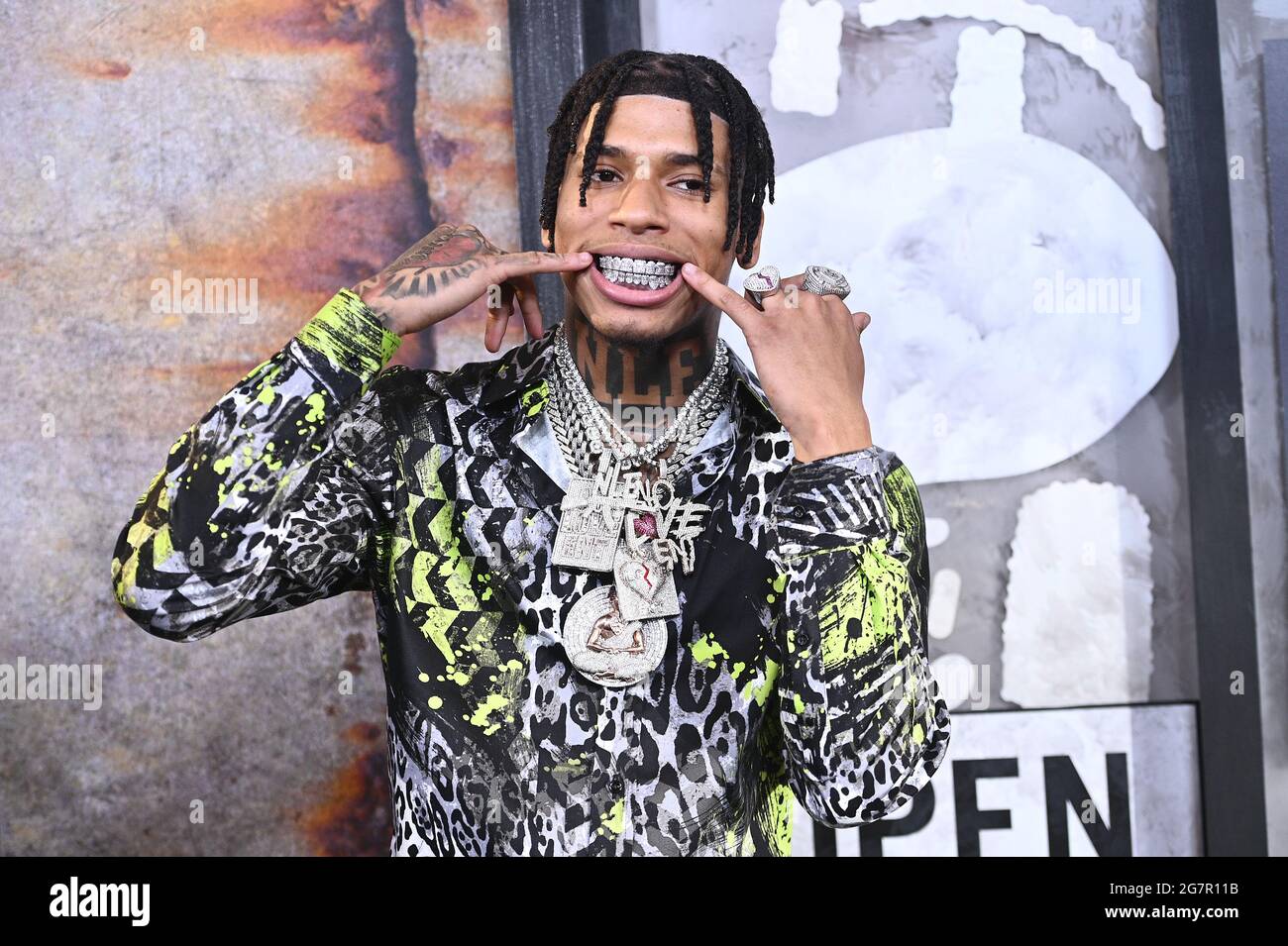 New York, USA. 15th July, 2021. NLE Choppa attends the red carpet at ...