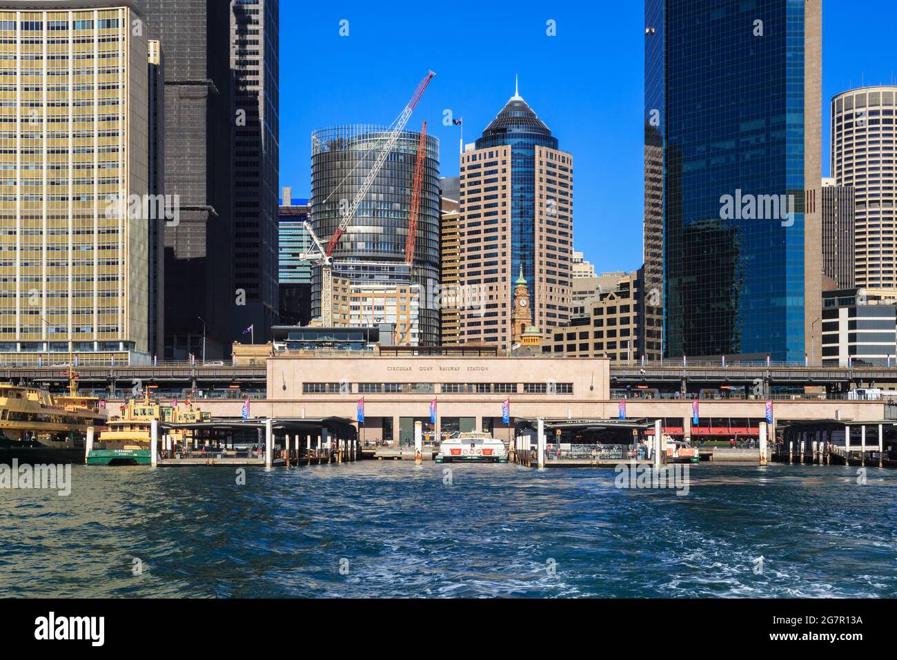 Circular Quay, Sydney, Australia, seen from Sydney Harbour. The ...