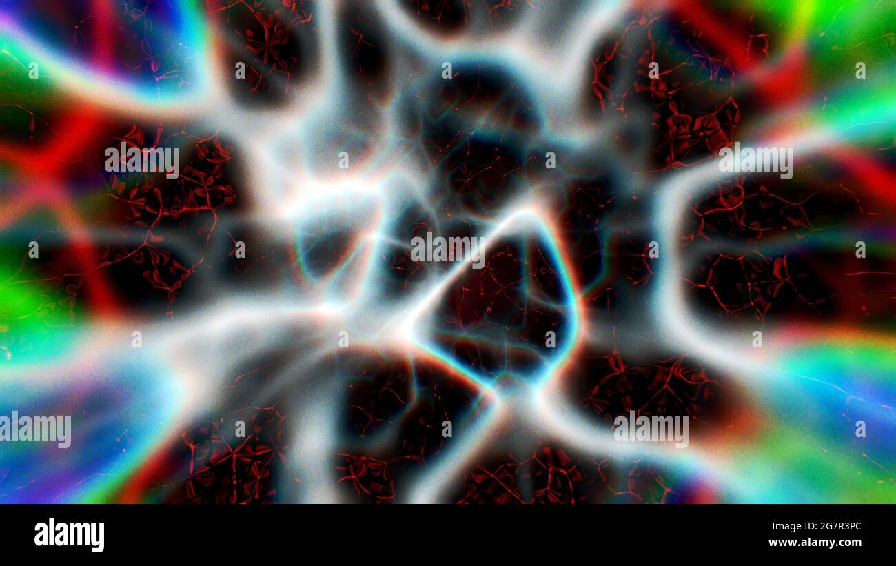 Colorful abstract texture of blurred patterns in the background of red ...