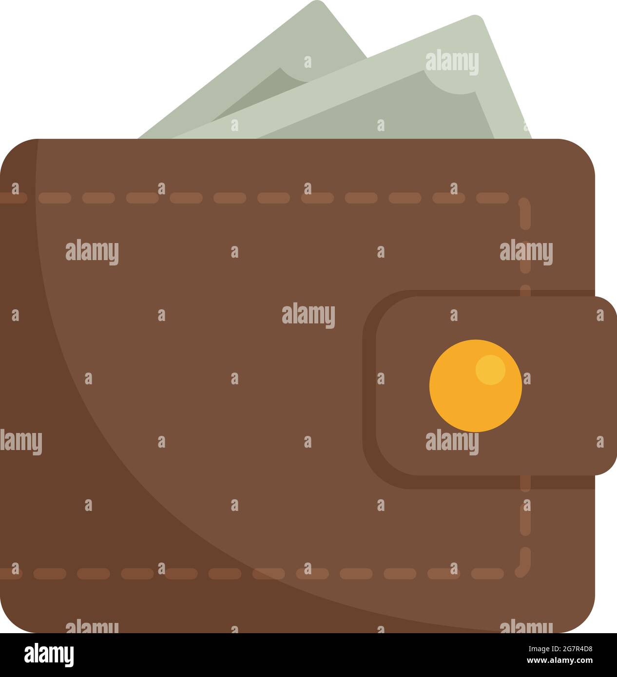 Money wallet icon. Flat illustration of money wallet vector icon ...