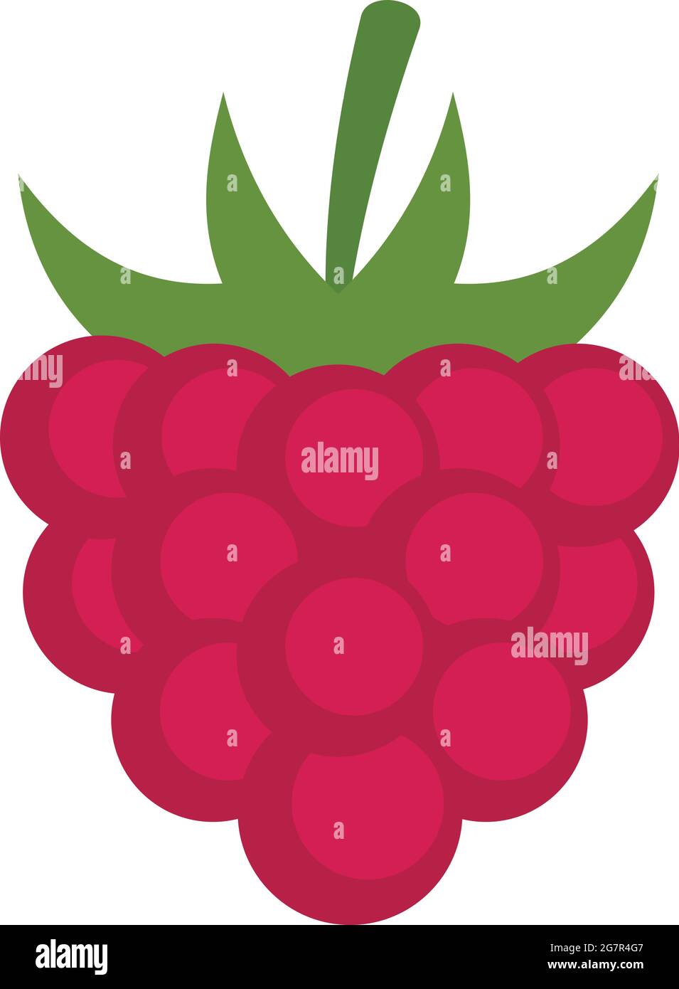 Fruit raspberry icon. Flat illustration of fruit raspberry vector icon ...