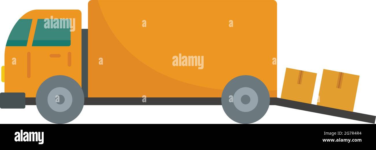 Warehouse truck icon. Flat illustration of warehouse truck vector icon ...