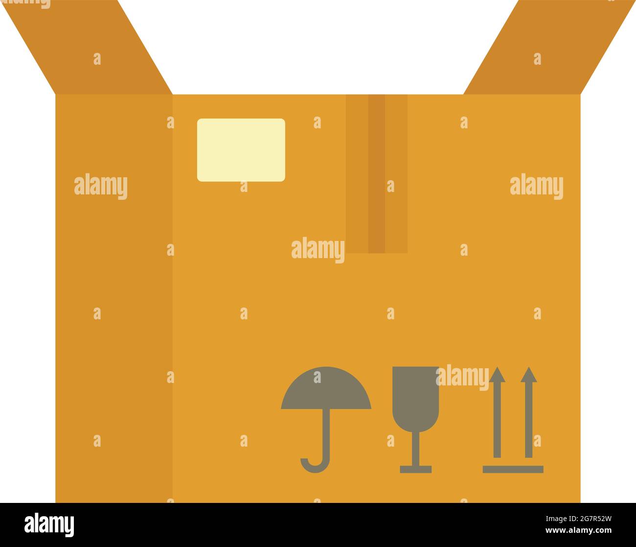 Open parcel box icon. Flat illustration of open parcel box vector icon ...