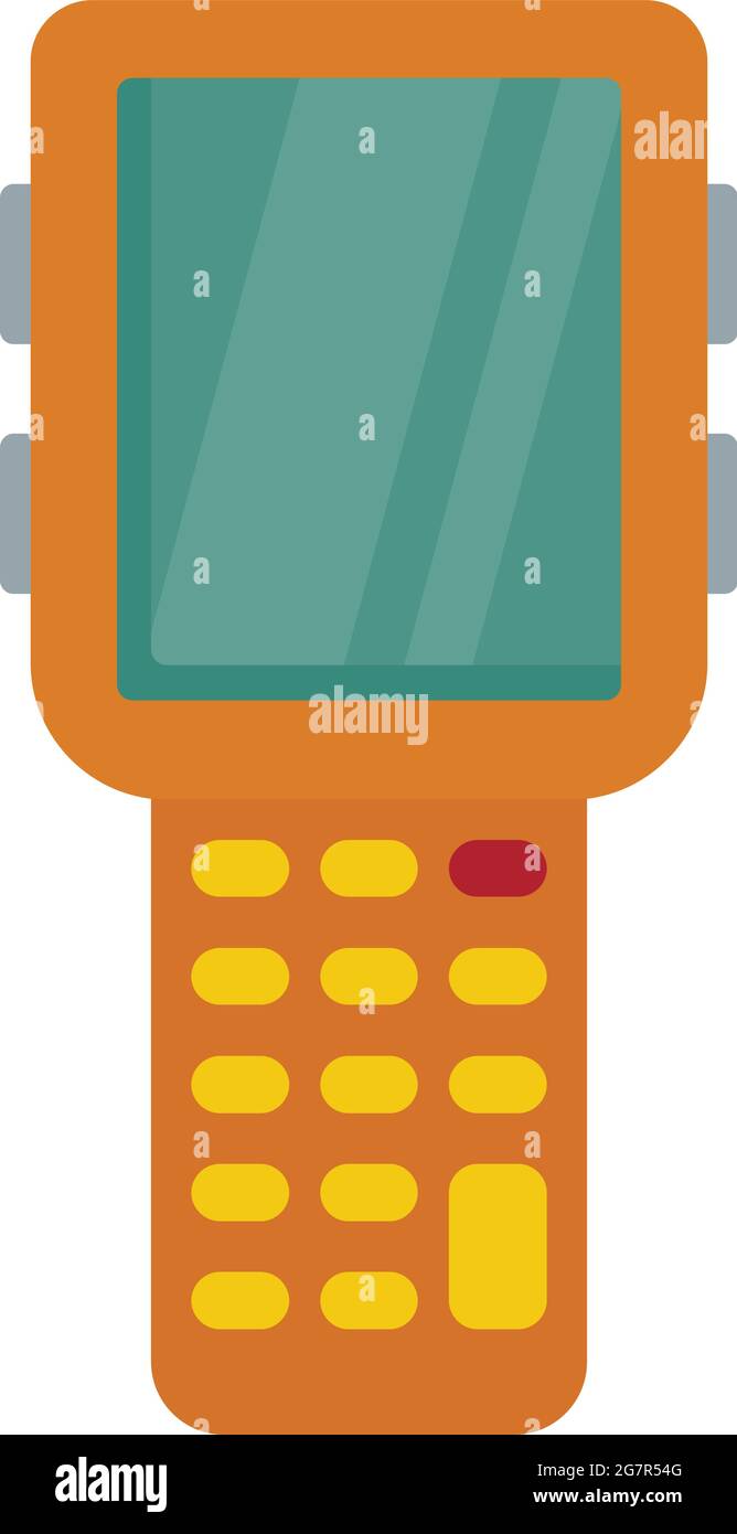 Parcel scanner icon. Flat illustration of parcel scanner vector icon ...