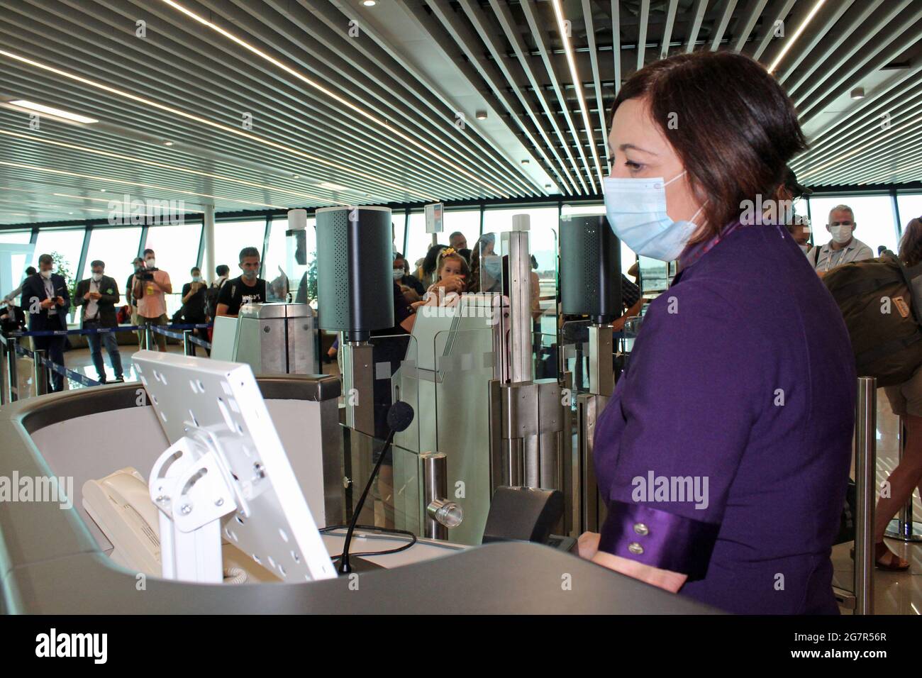 Rome, Italy. 15th July, 2021. The new system for the acceptance and ...