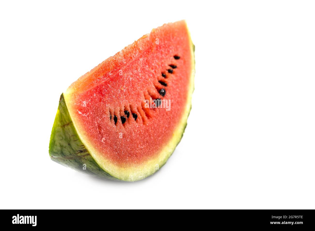 Side view of Slice watermelon on white background Stock Photo - Alamy