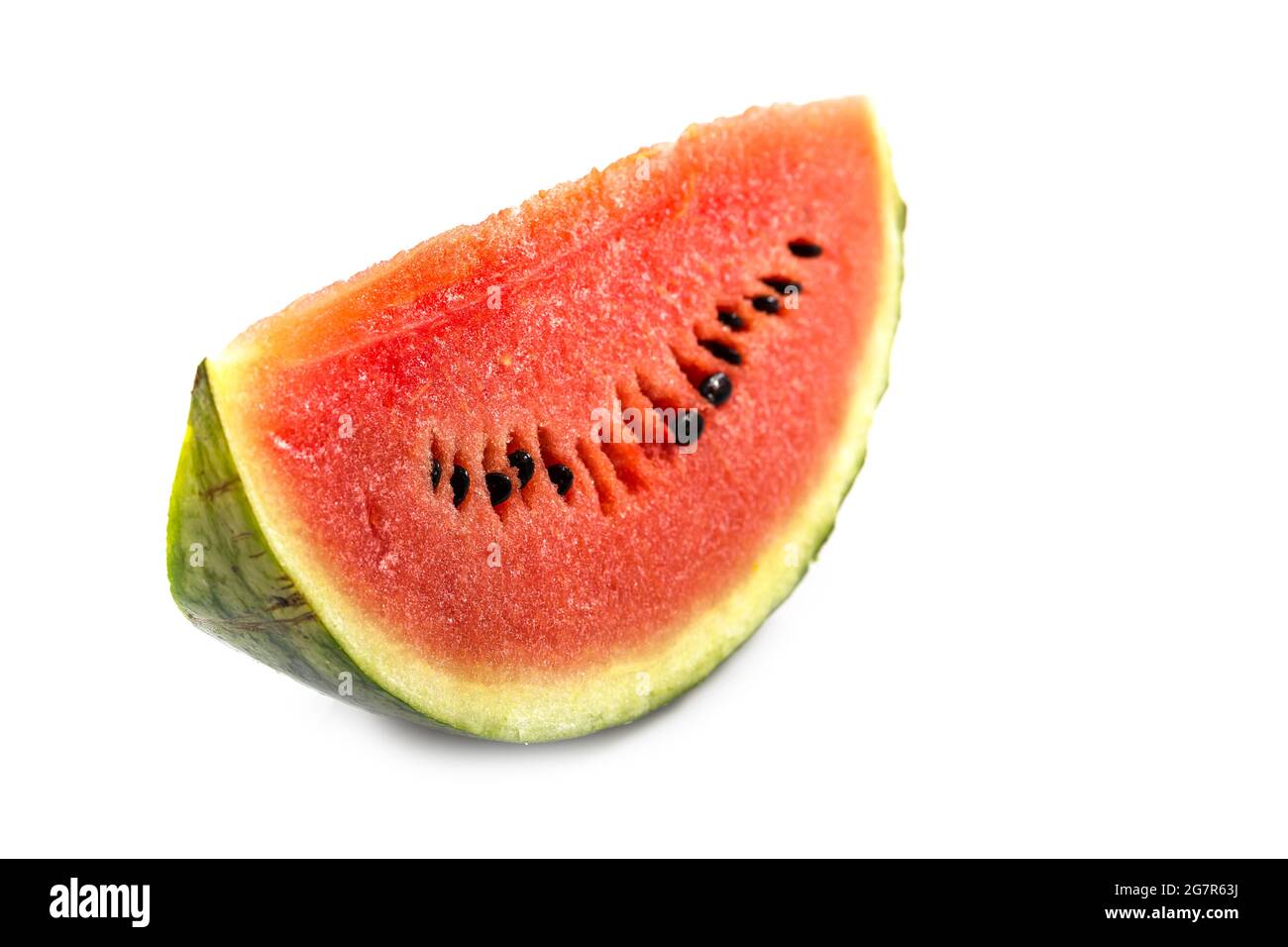 Side view of Slice watermelon on white background Stock Photo - Alamy