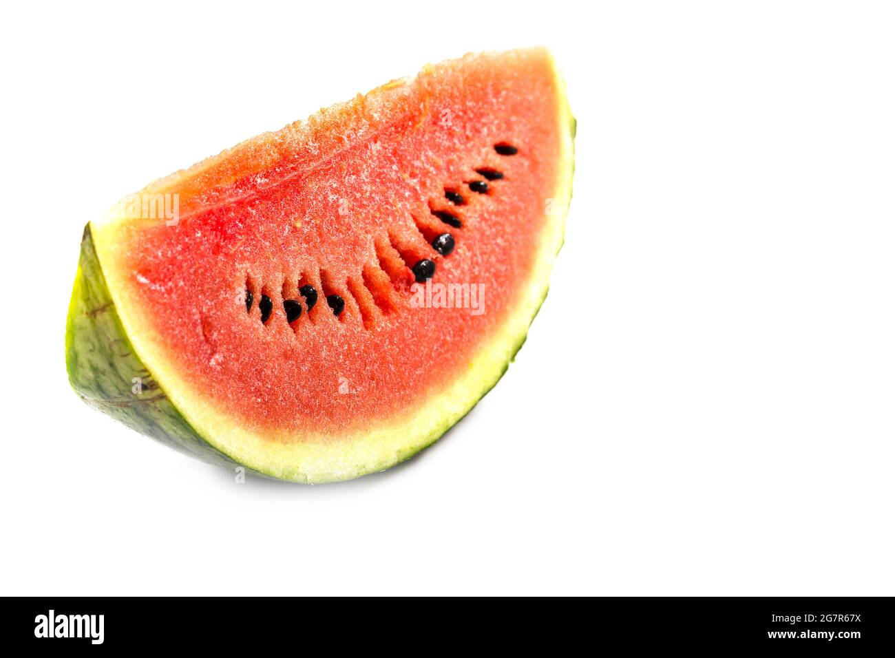 Side view of Slice watermelon on white background Stock Photo - Alamy