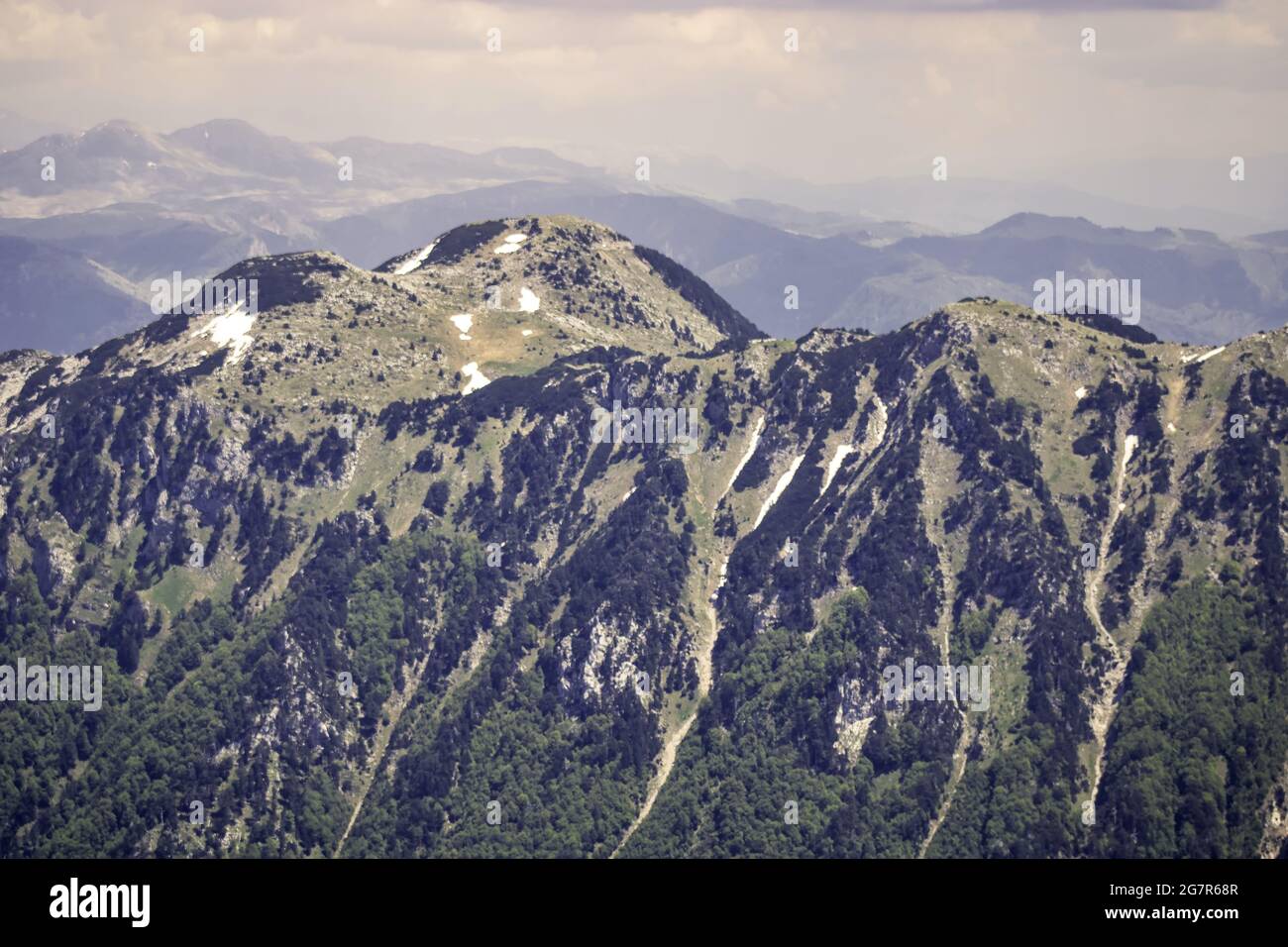 Mountain slope covered in greenery Stock Photo - Alamy