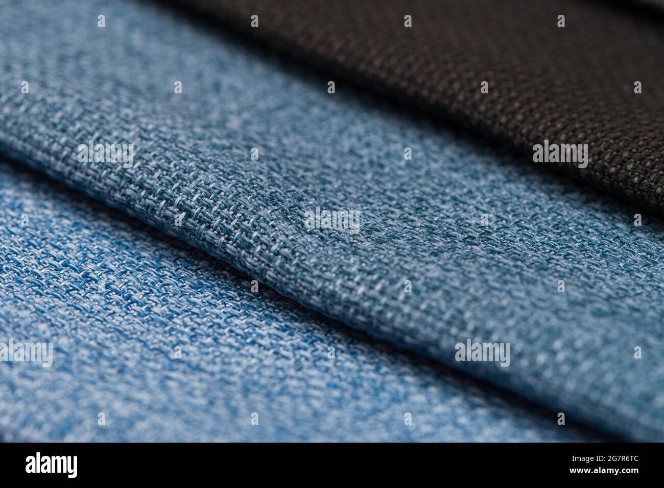 Closeup detail of multi color fabric texture samples Stock Photo - Alamy
