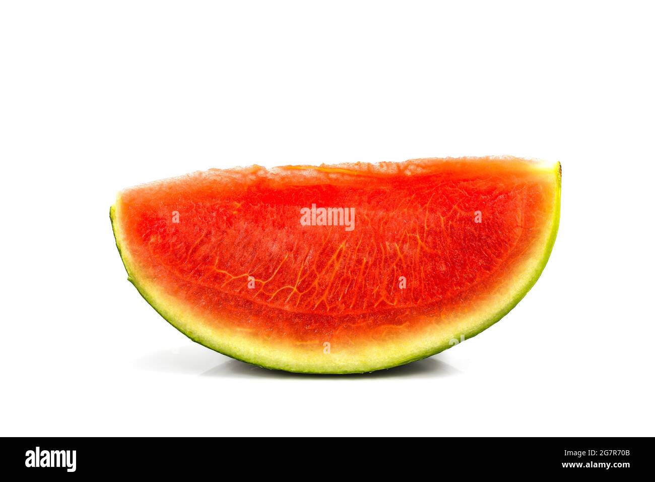 seedless red watermelon slice on white background Stock Photo - Alamy