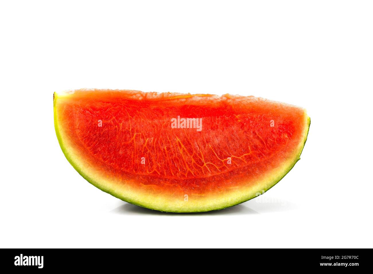 seedless red watermelon slice on white background Stock Photo - Alamy