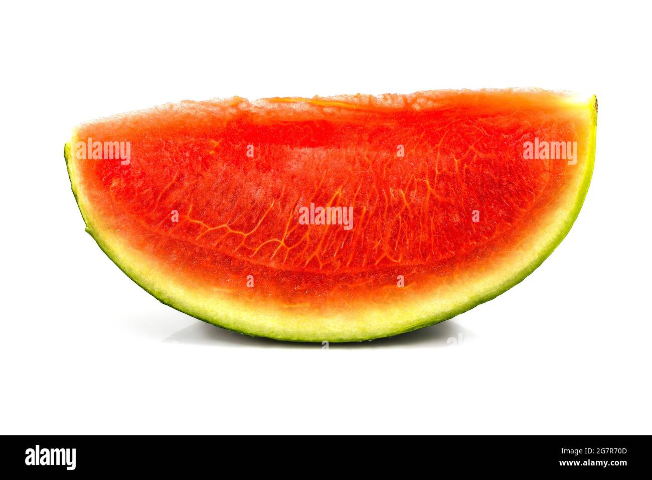 seedless red watermelon slice on white background Stock Photo - Alamy