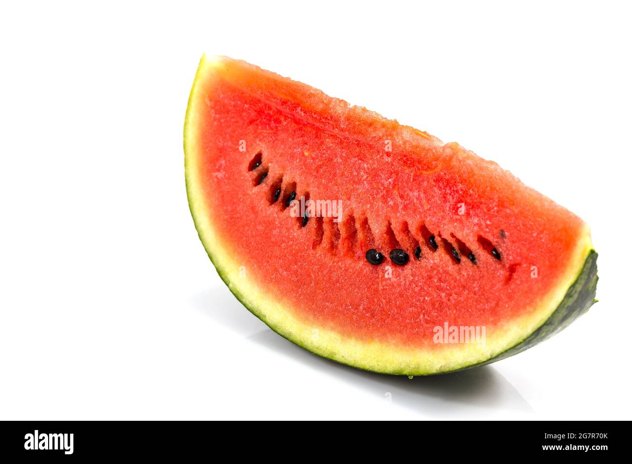 Side view of Slice watermelon on white background Stock Photo - Alamy