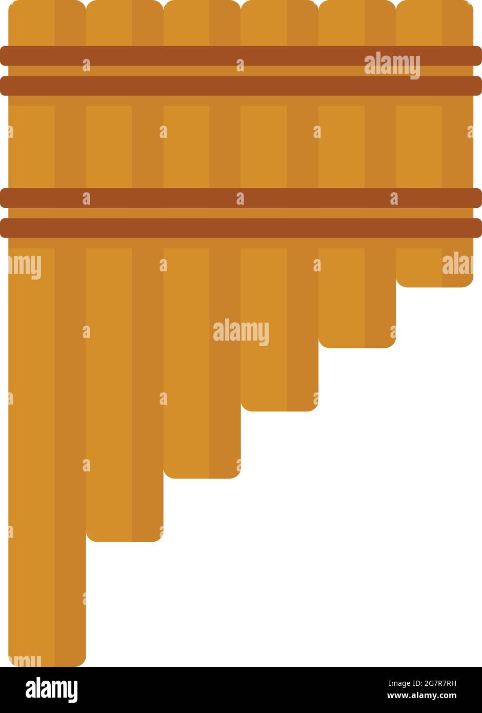 Pipe flute icon. Flat illustration of pipe flute vector icon isolated ...
