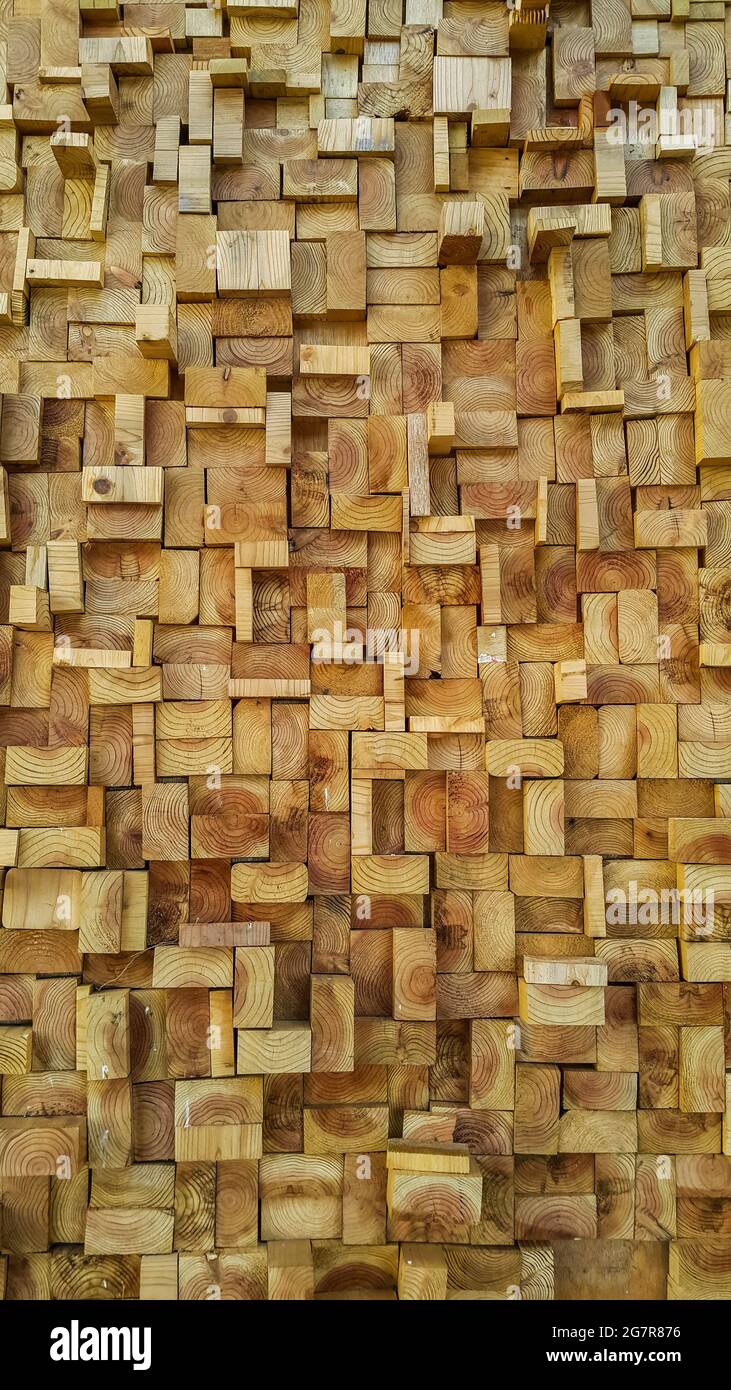 Wood slice square texture background Stock Photo - Alamy