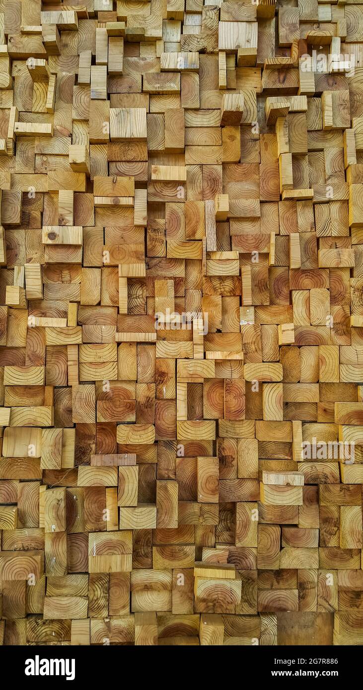 Wood slice square texture background Stock Photo - Alamy