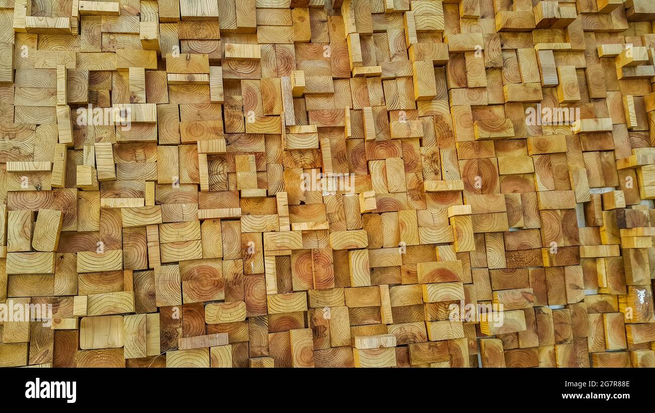 Wood slice square texture background Stock Photo - Alamy