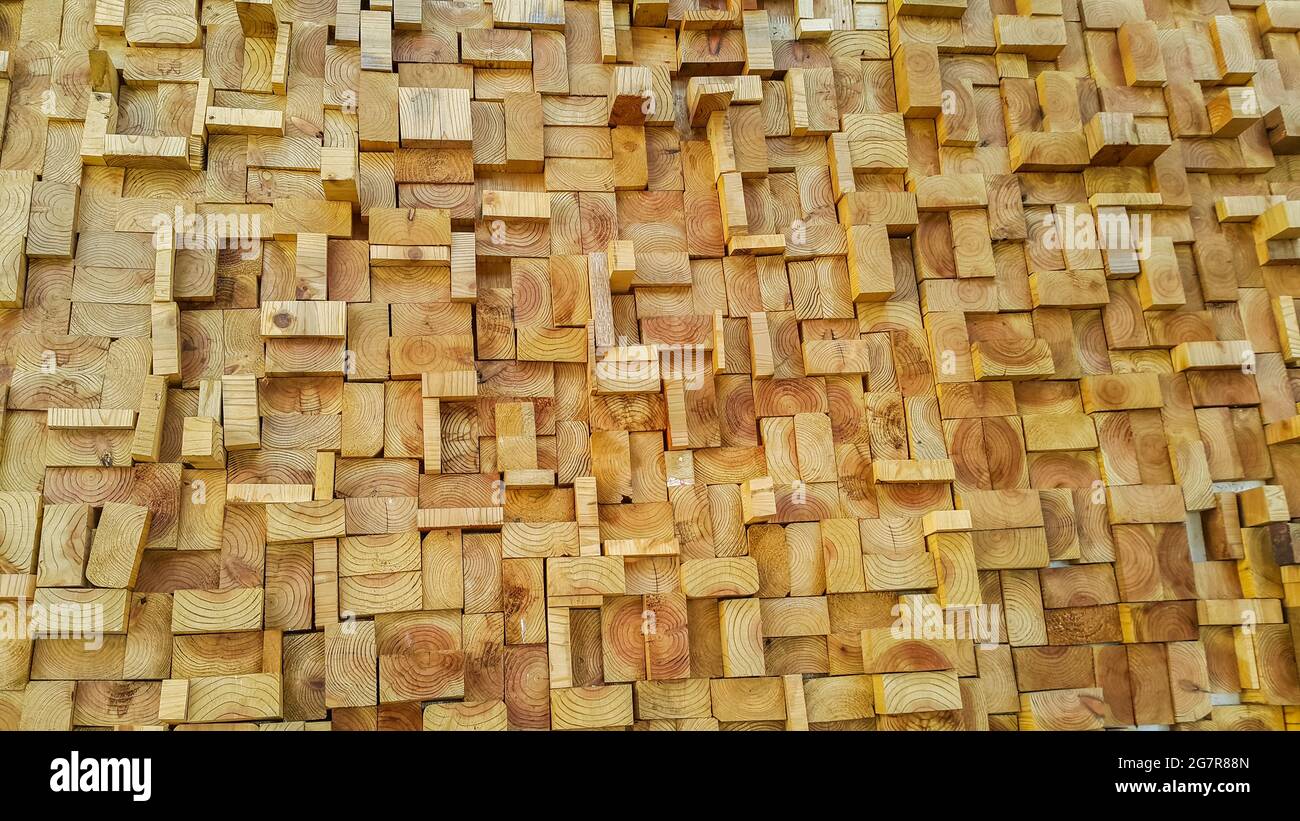 Wood slice square texture background Stock Photo - Alamy