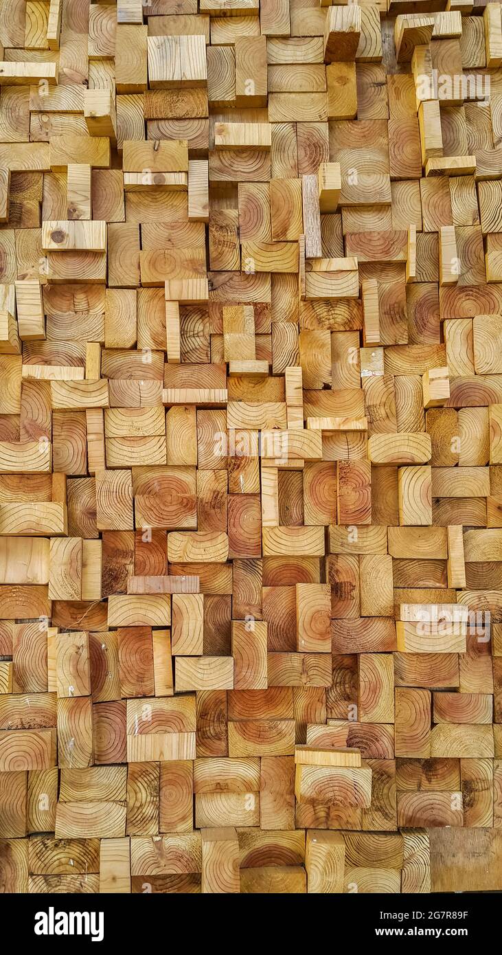 Wood slice square texture background Stock Photo - Alamy