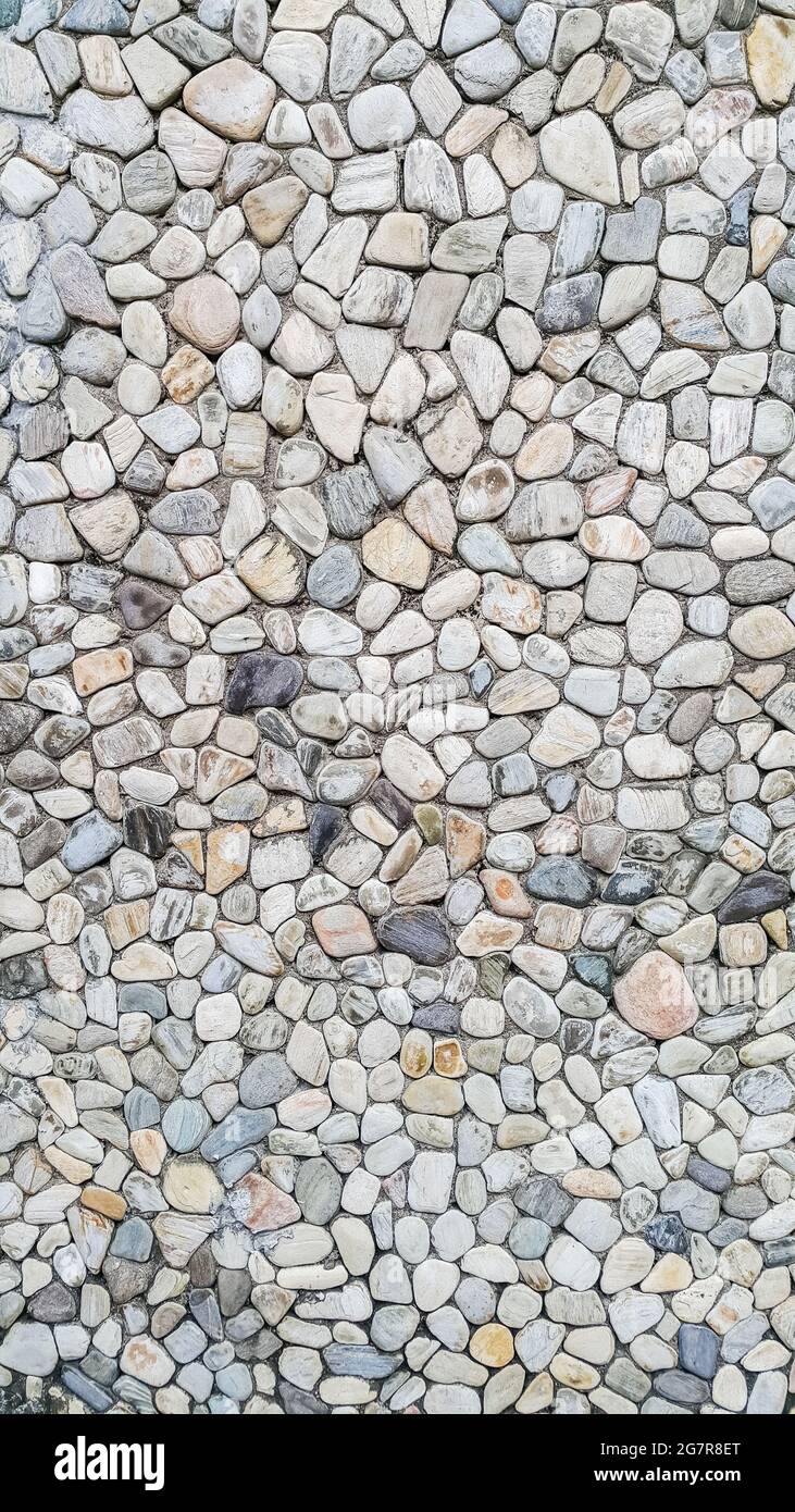 river rock wall texture background Stock Photo - Alamy