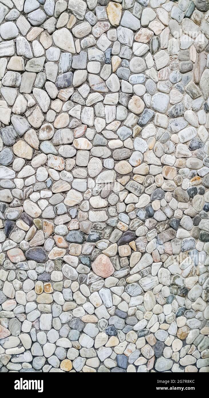 river rock wall texture background Stock Photo - Alamy