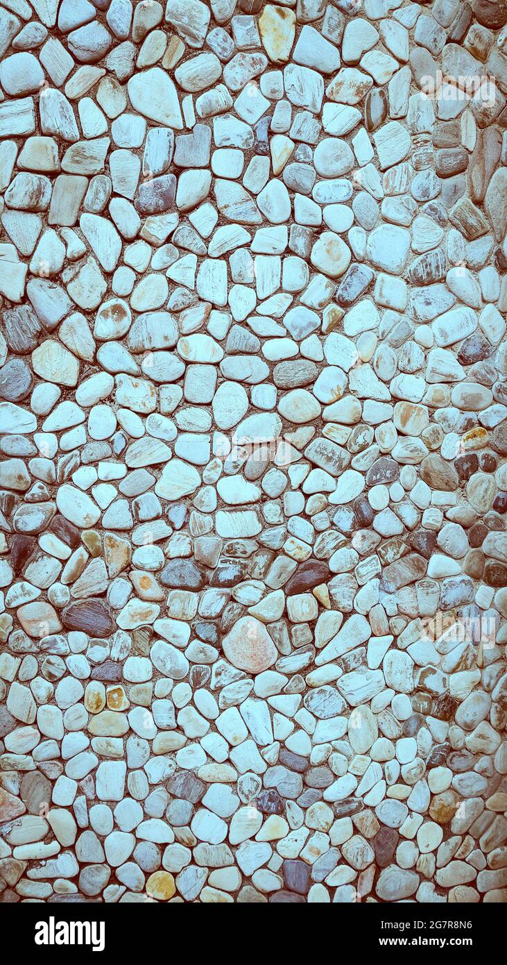 river rock wall texture background Stock Photo - Alamy