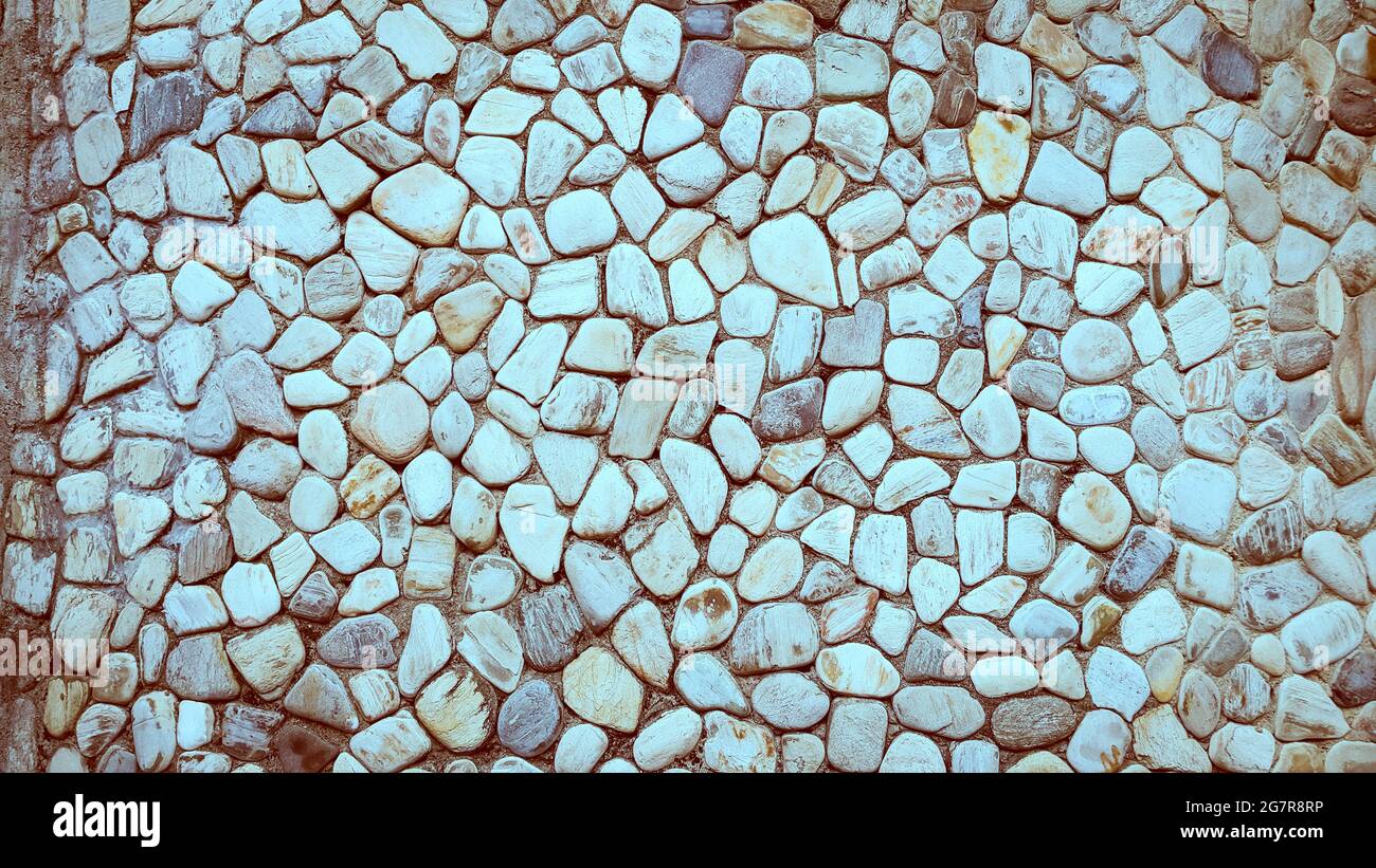 river rock wall texture background Stock Photo - Alamy