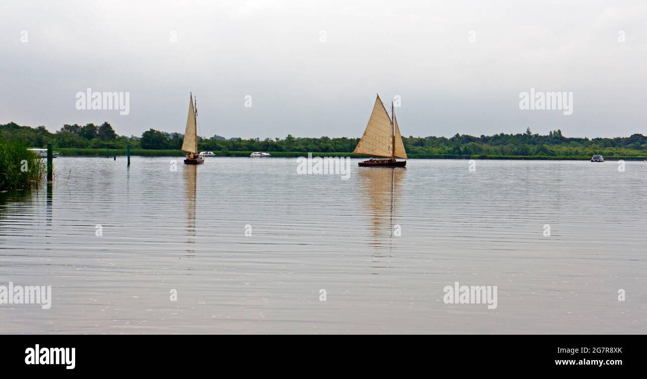 A pair of 2 berth Hustler Class traditional sailing yachts on Barton ...